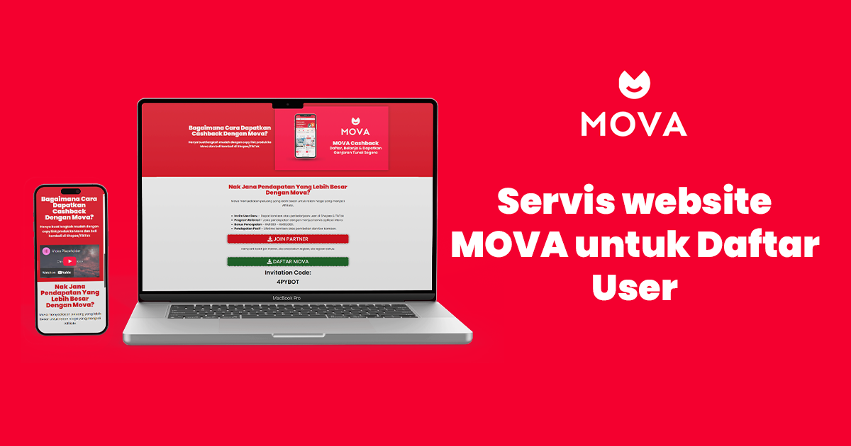 Servis website MOVA untuk daftar User